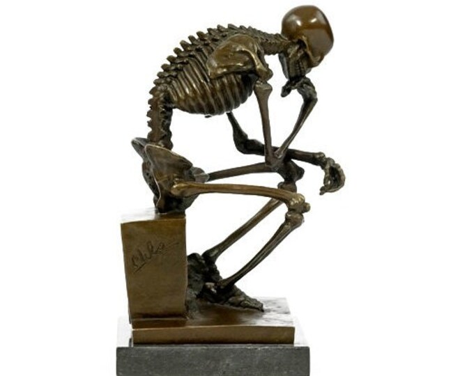 Bronze Statue Skeleton Thinker Large Model Rodin Bronze Sculpture the ...