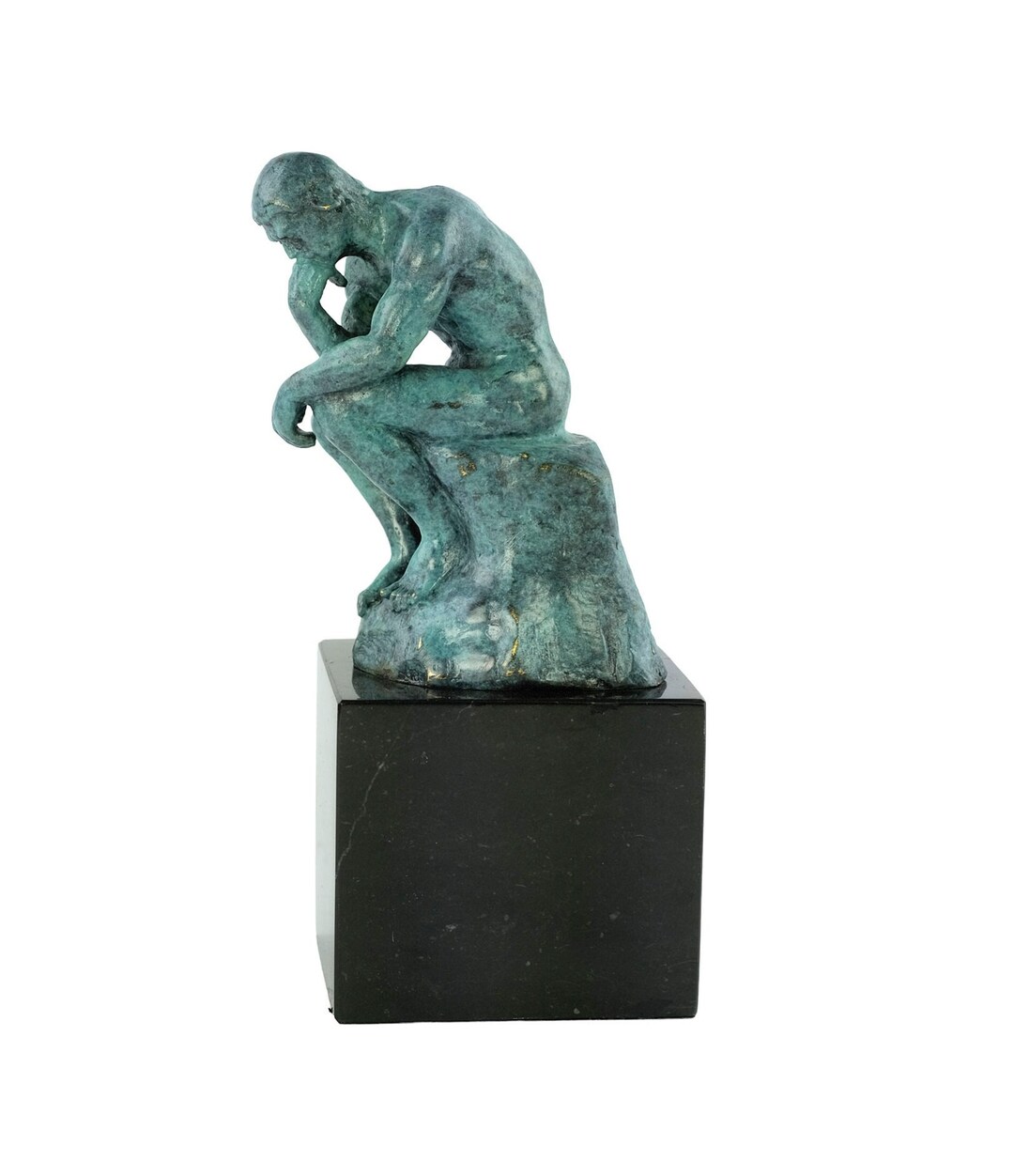 Bronze Thinker Sculpture by Rodin in Green Patina Rodin's the Thinker ...