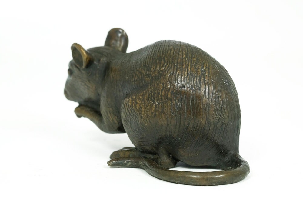 Bronze Mouse Sculpture Animal Art Figurine Mouse Statue Mouse - Etsy