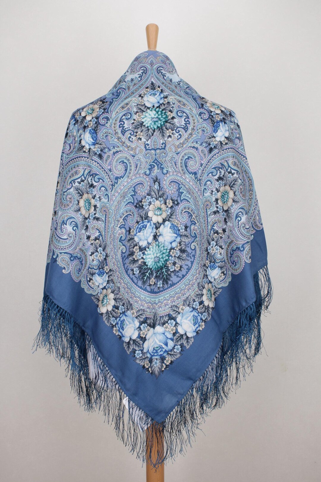 NEW WITH TAGS! Luxury! Authentic Original Pavlovo Posad Shawl 100% Wool ...