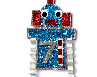 Robot Badge - Etsy