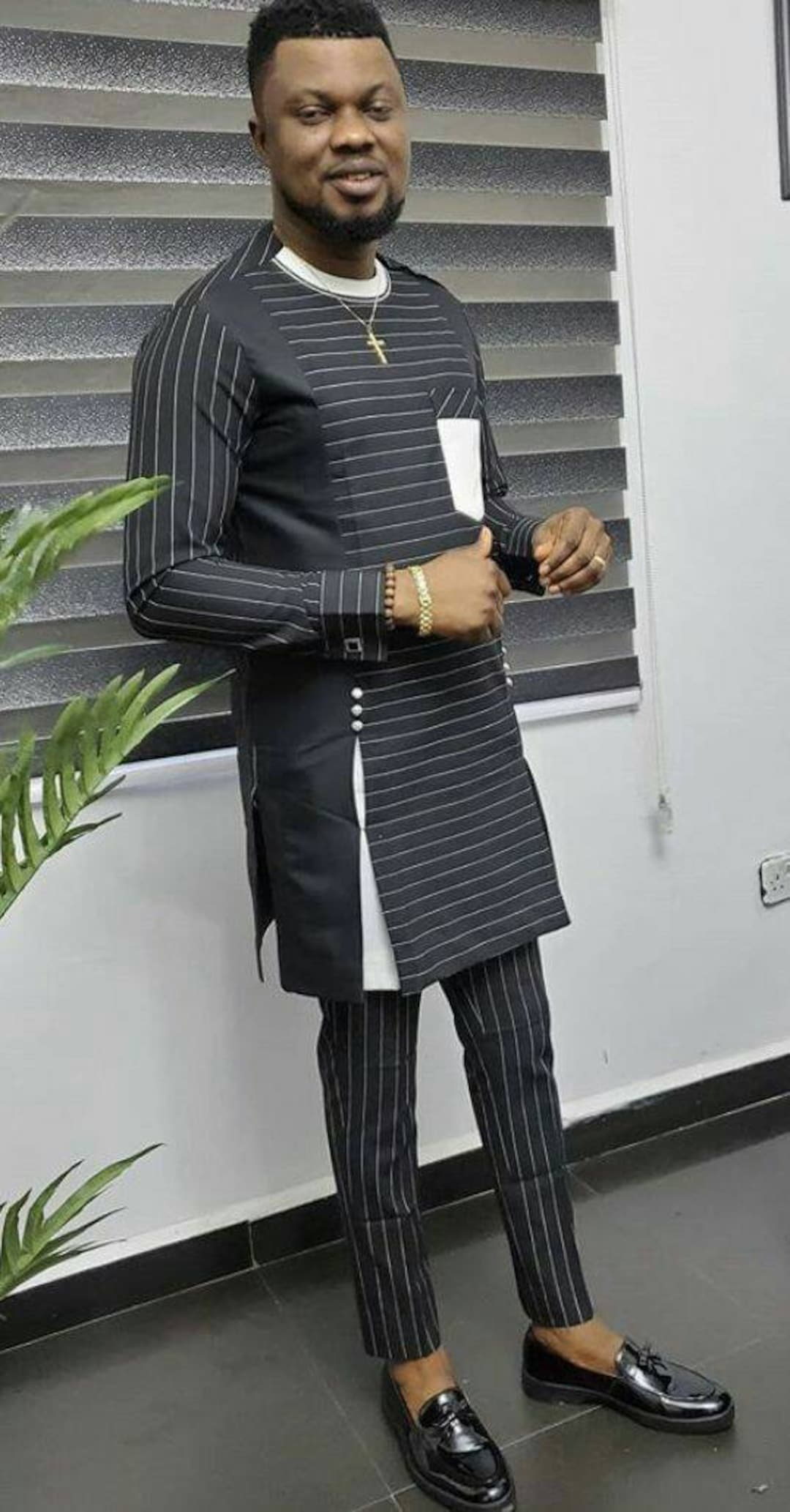 Modern African Men's Clothing,dashiki Two Piece Suite, Shirt & Pants ...