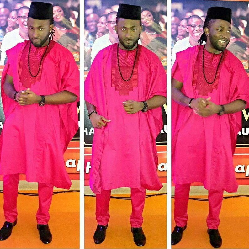 Stand Out Traditional African Agbada,3 Piece Set,african Men's Clothing ...
