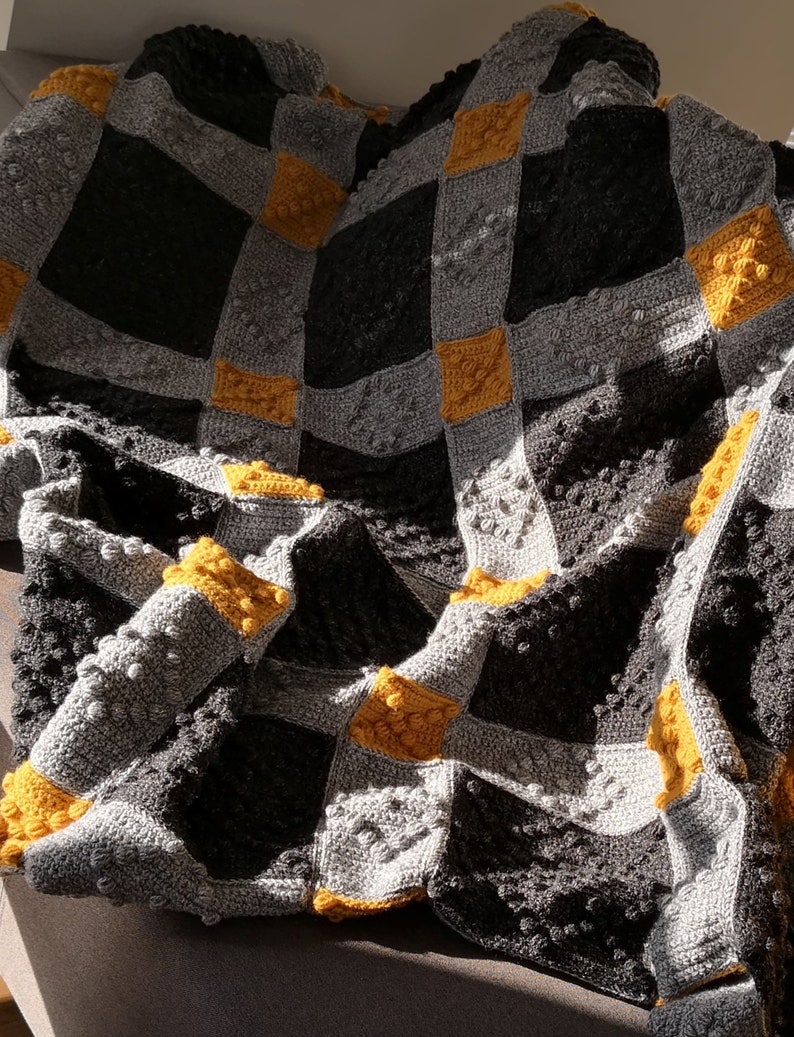 The Nora's Throw Easy Crochet Pattern Scandinavian Blanket - Etsy