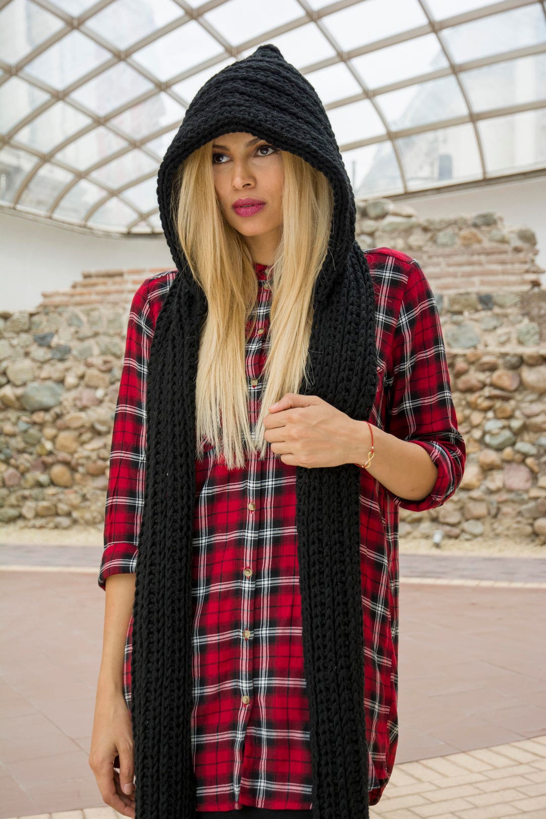 The Malamir Hooded Scarf Winter Chunky Crochet Easy Pattern PDF Women ...