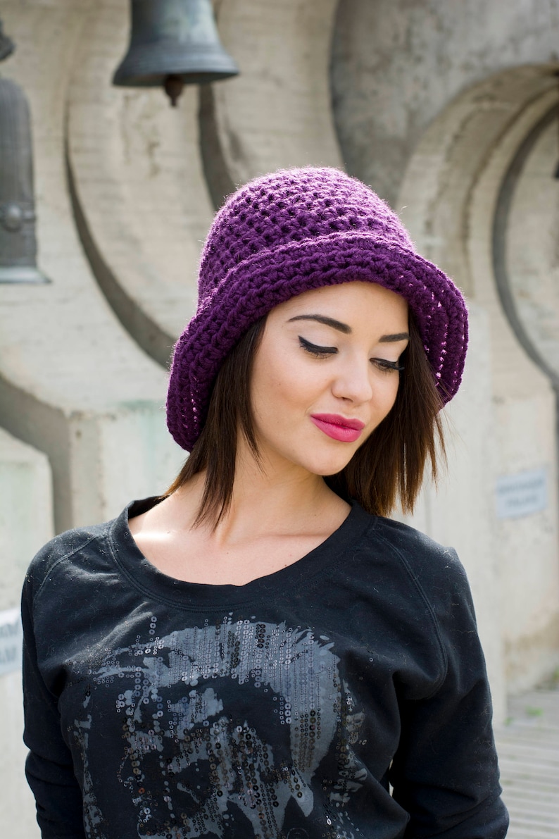 The Bayan Hat Pattern PDF Womens Winter Chunky Crochet Cloche - Etsy UK