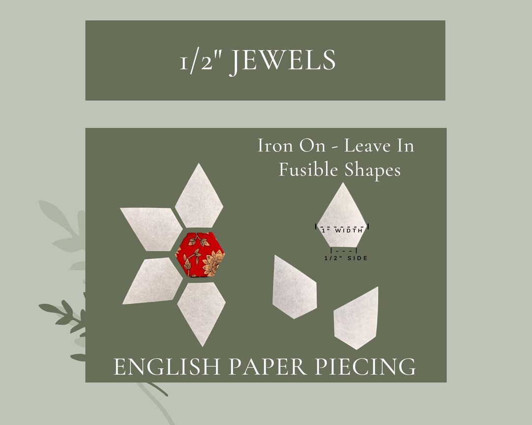 1/2" Iron on EPP Jewels: English Paper Piecing Templates - Etsy
