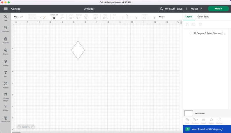 Diamond 72 Degree 5 Point SVG DXF Cut File L Cricut L Silhouette L ...