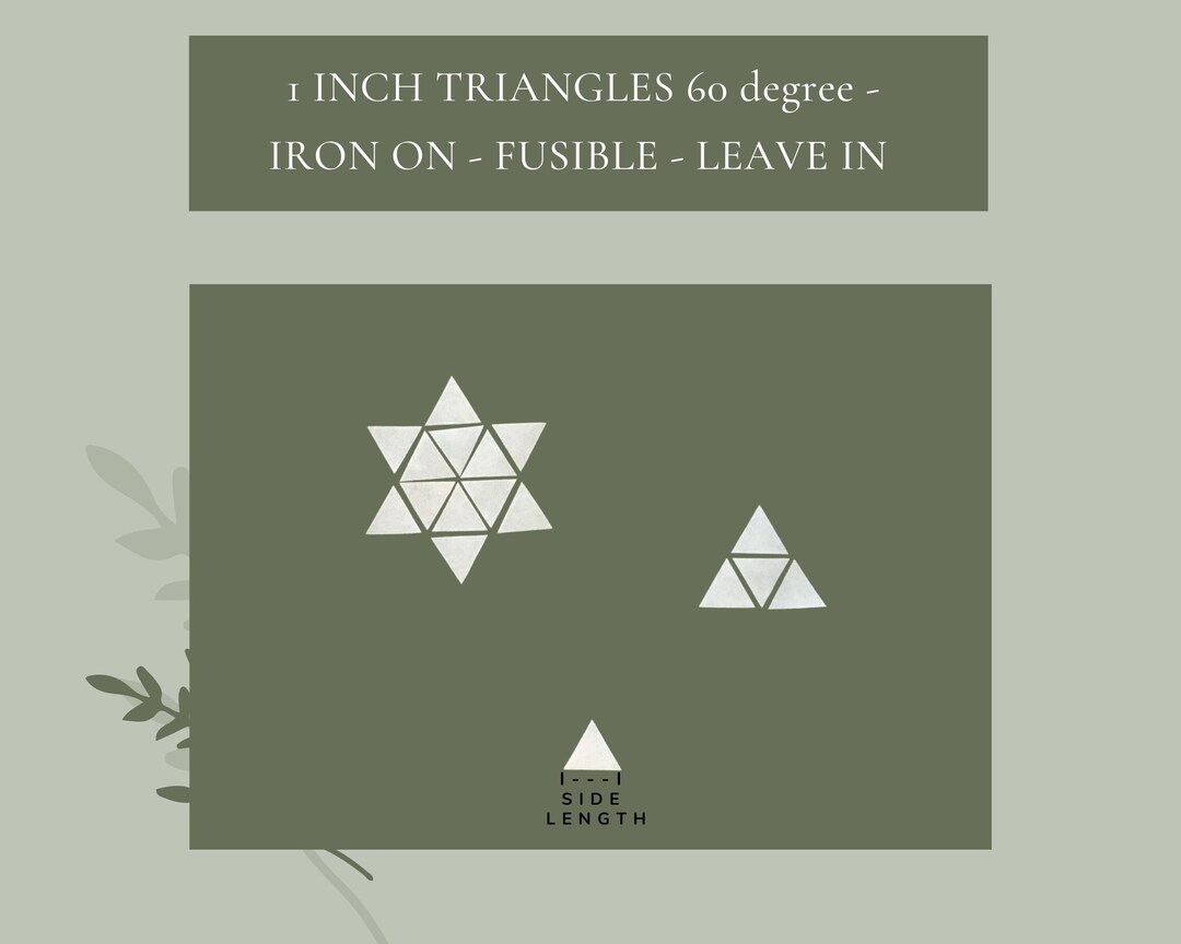 1" Iron on EPP 60 Degree Triangles: English Paper Piecing Templates - Etsy