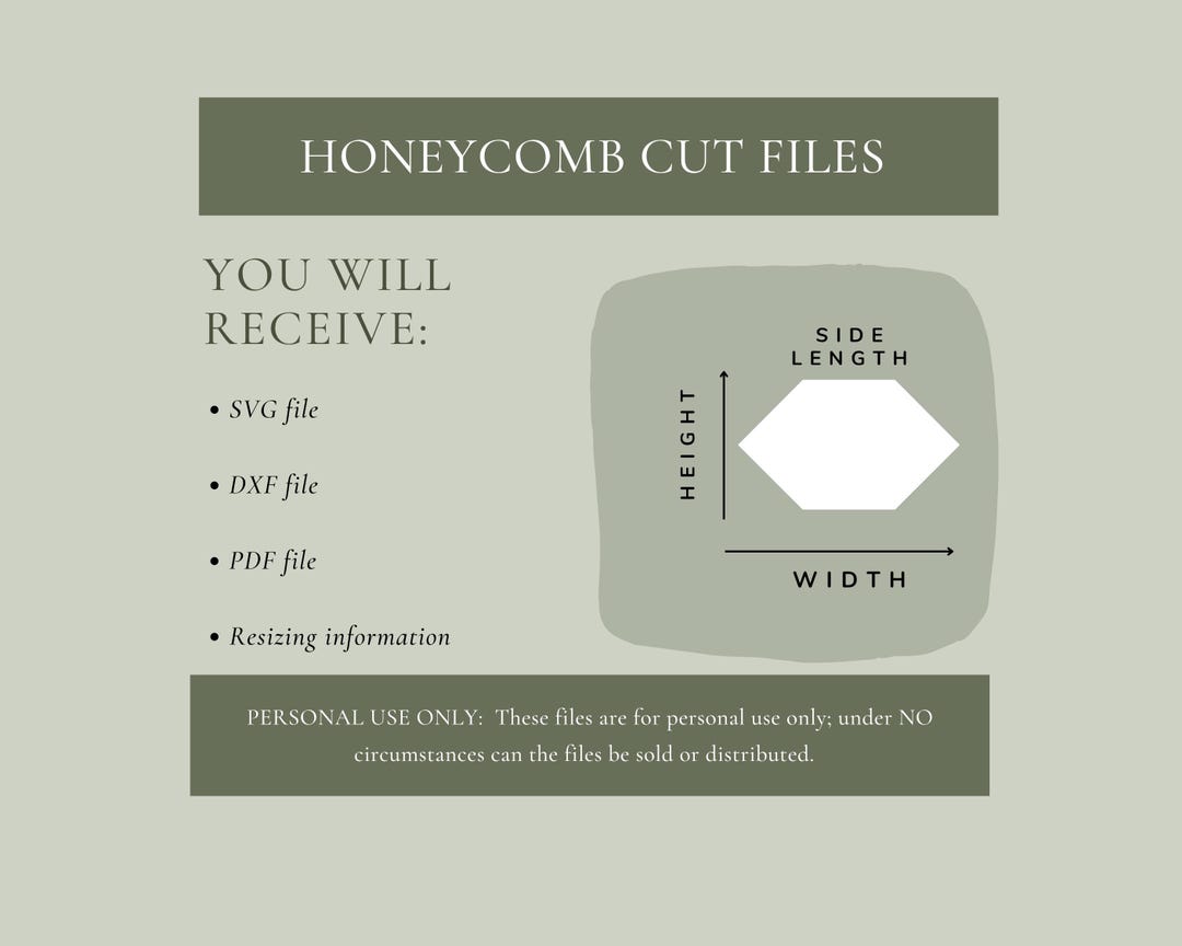 Honeycomb Cut File: SVG DXF for Cricut or Silhouette (digital Download ...