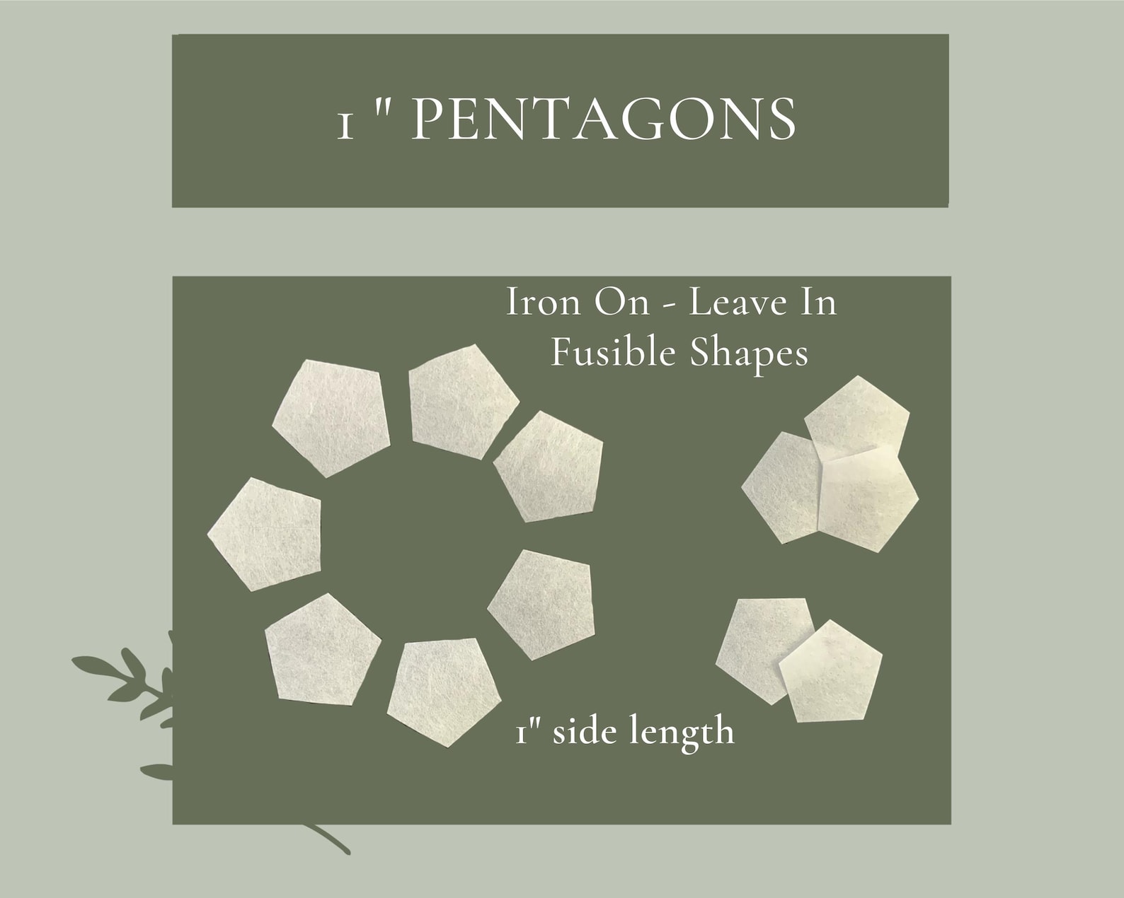 1" Iron on EPP Pentagons: USA Made English Paper Piecing Templates - Etsy