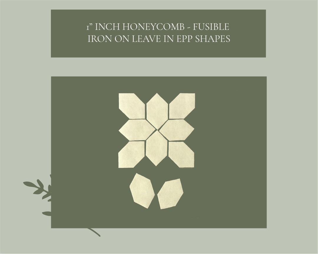 1" Iron on EPP Honeycombs: USA Made English Paper Piecing Shapes - Etsy