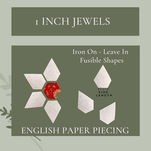 1" Iron on EPP Jewels: English Paper Piecing Templates - Etsy