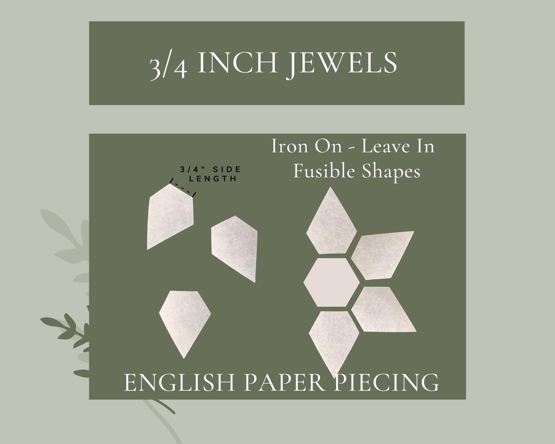 3/4" Iron on EPP Jewels: English Paper Piecing Templates - Etsy