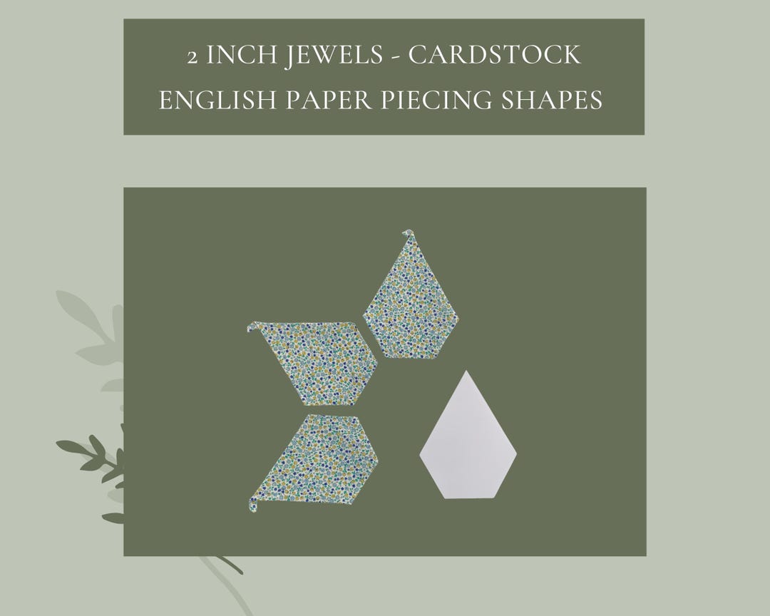 2" Jewel Card Stock EPP Shapes for English Paper Piecing, Jewel ...