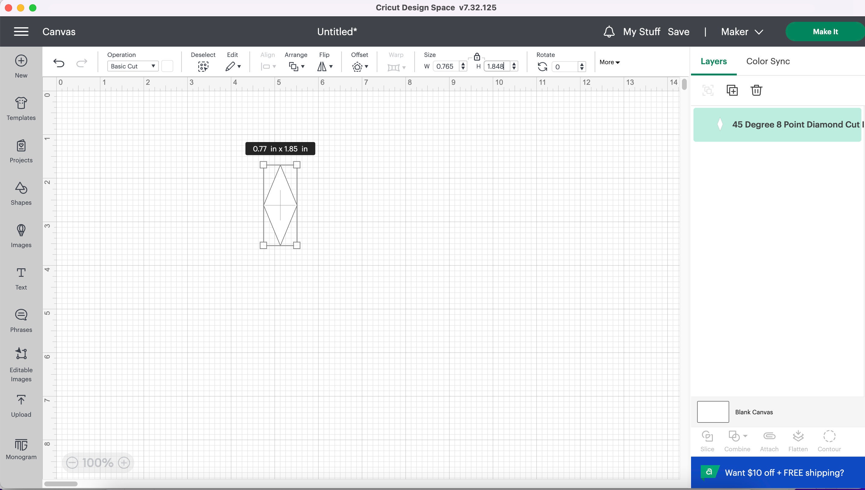 45 Degree 8 Point Diamond SVG DXF Cut Files L Cricut L Silhouette L ...