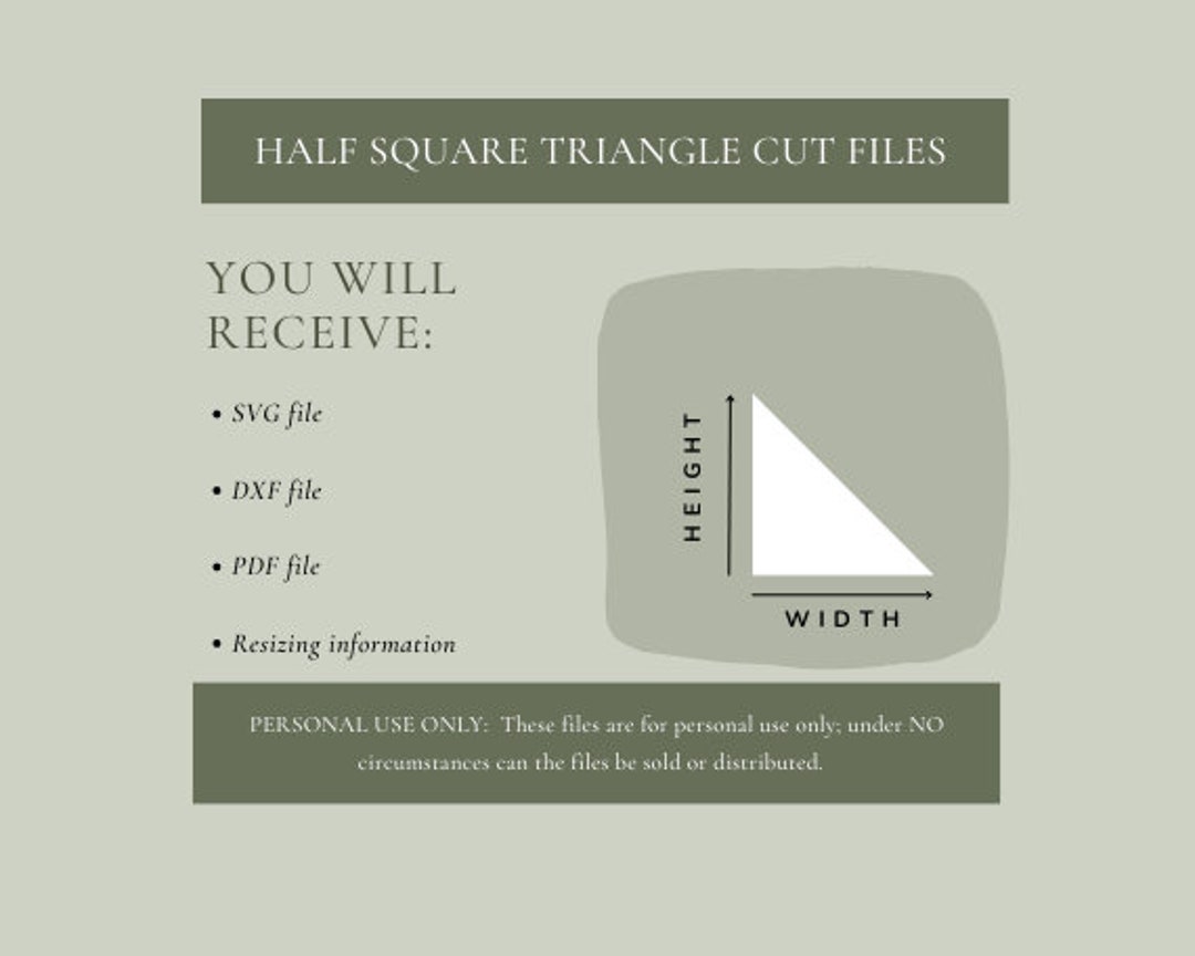 Half Square Triangle HST SVG DXF Cut Files L Cricut L Silhouette L ...