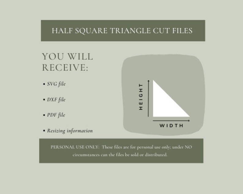 Half Square Triangle HST SVG DXF Cut Files L Cricut L Silhouette L ...