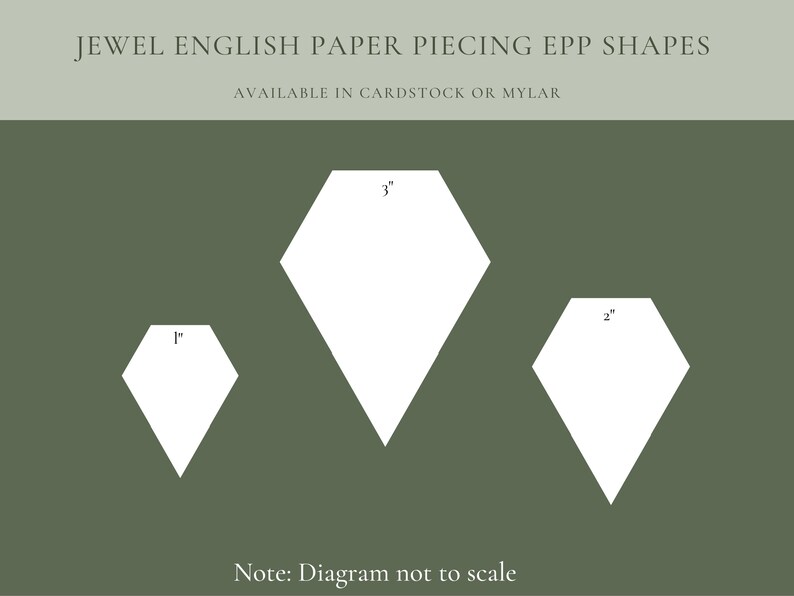 1 Inch English Paper Piecing Jewels CARDSTOCK - Etsy