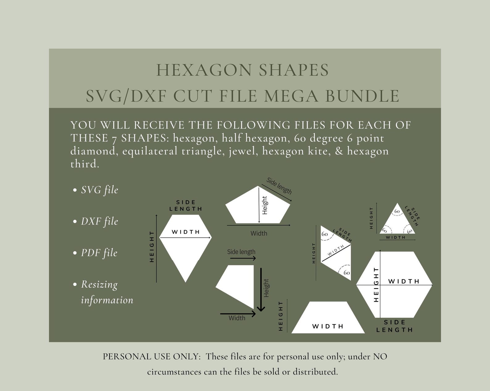 Hexagon Shapes SVG DXF Cut File Mega Bundle (digital Download) - Etsy