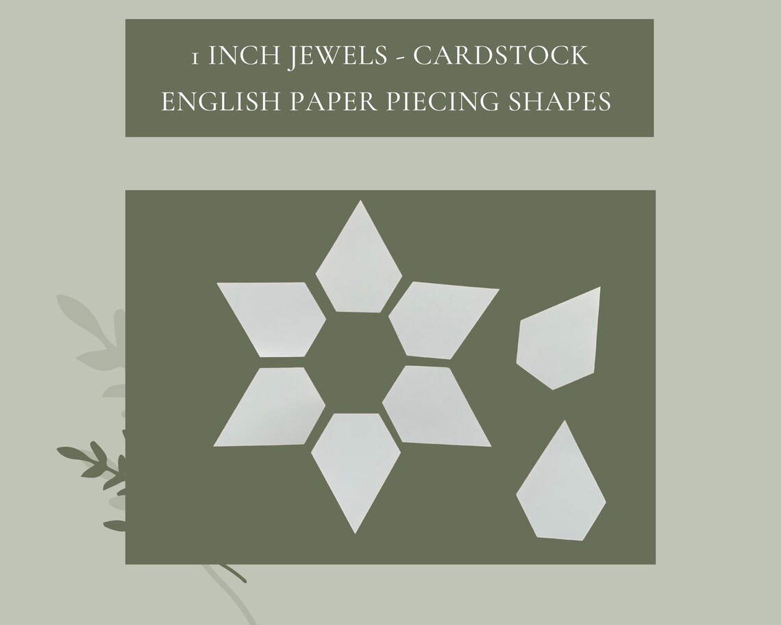 1" Card Stock EPP Jewels: English Paper Piecing Templates - Etsy