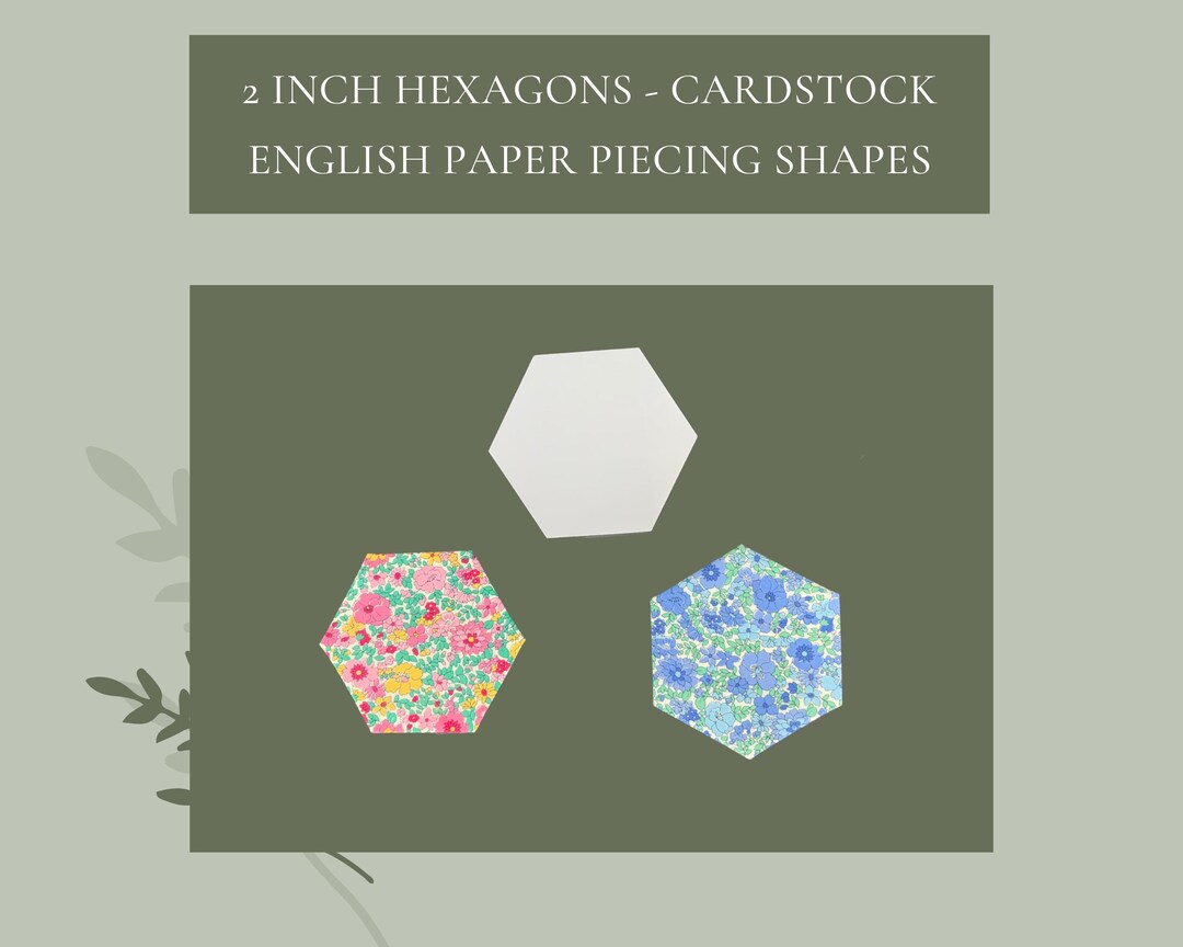 2 Hexagon Card Stock for English Paper Piecing, EPP Shapes - Etsy