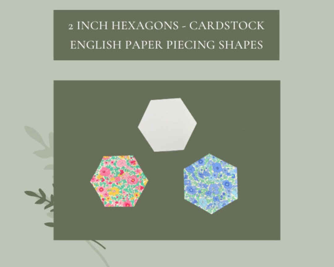 2 Inch Hexagon English Paper Pieces CARD STOCK EPP Shapes - Etsy