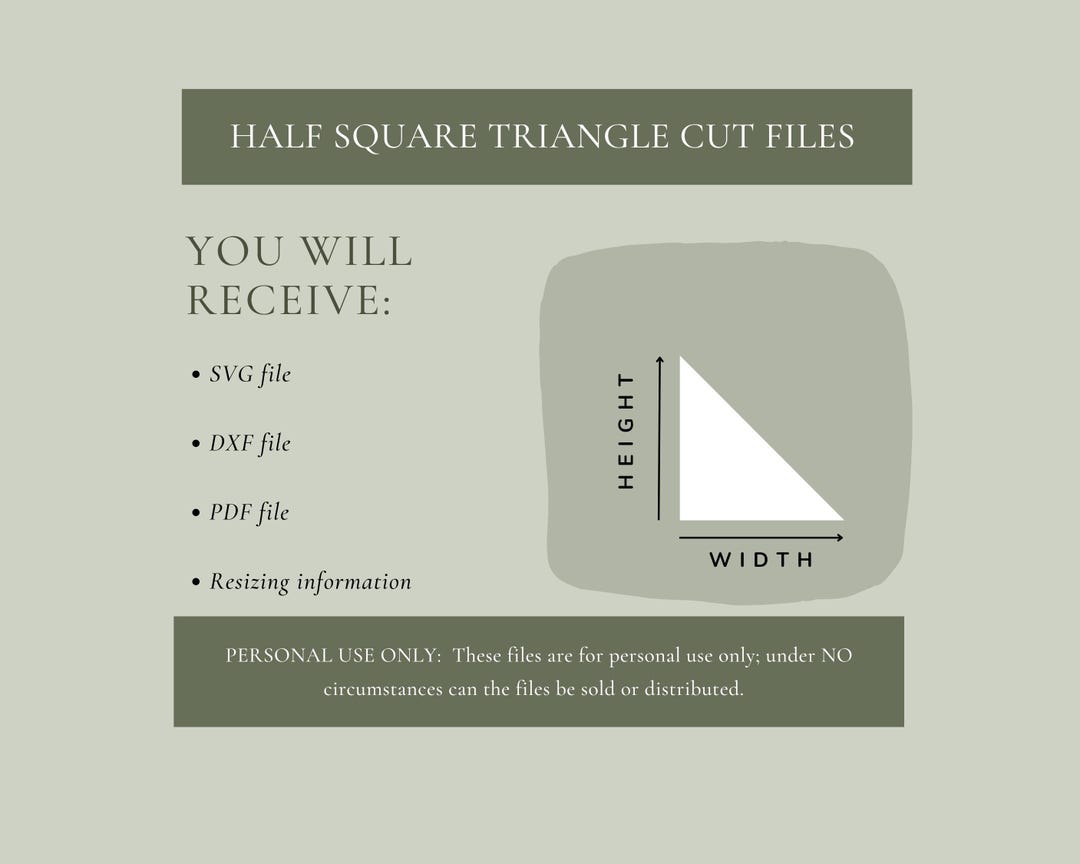 Half Square Triangle (HST) SVG DXF Cut Files L Cricut L Silhouette L ...