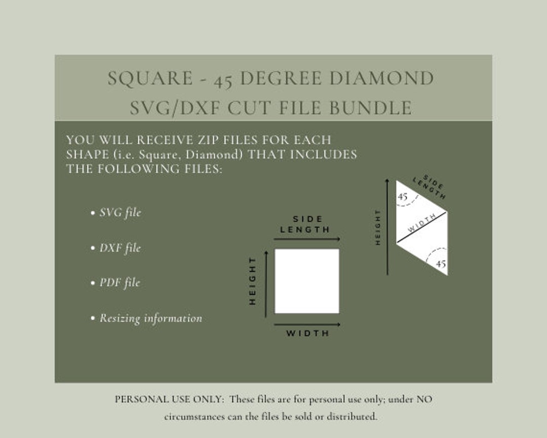Diamond & Square SVG DXF Cut File Bundle L Cricut L Silhouette L ...