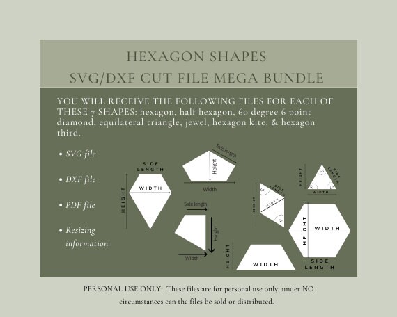 Hexagon Shapes SVG DXF Cut File Mega Bundle L Cricut L Silhouette L ...