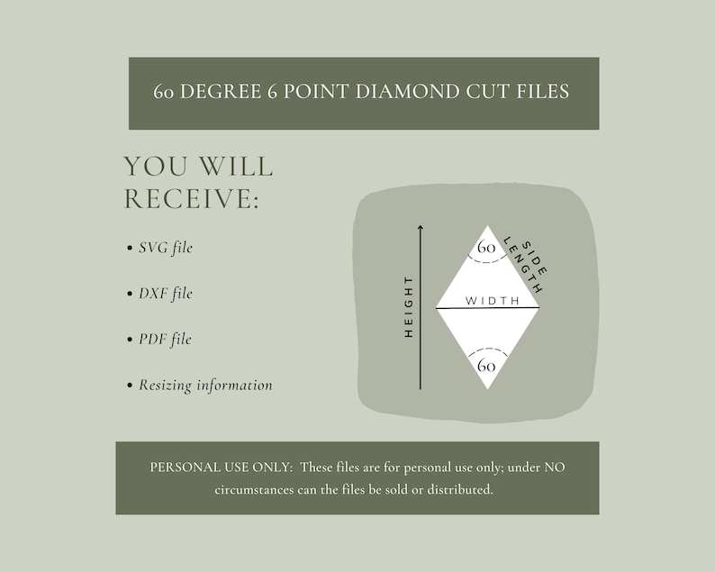 60 Degree Diamond SVG DXF Cut Files, 6 Point Star Svg, Cricut ...