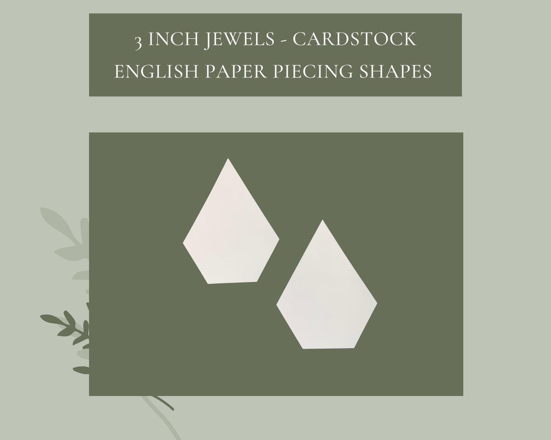 3" Jewels Card Stock for English Paper Piecing, Jewel Template, EPP ...