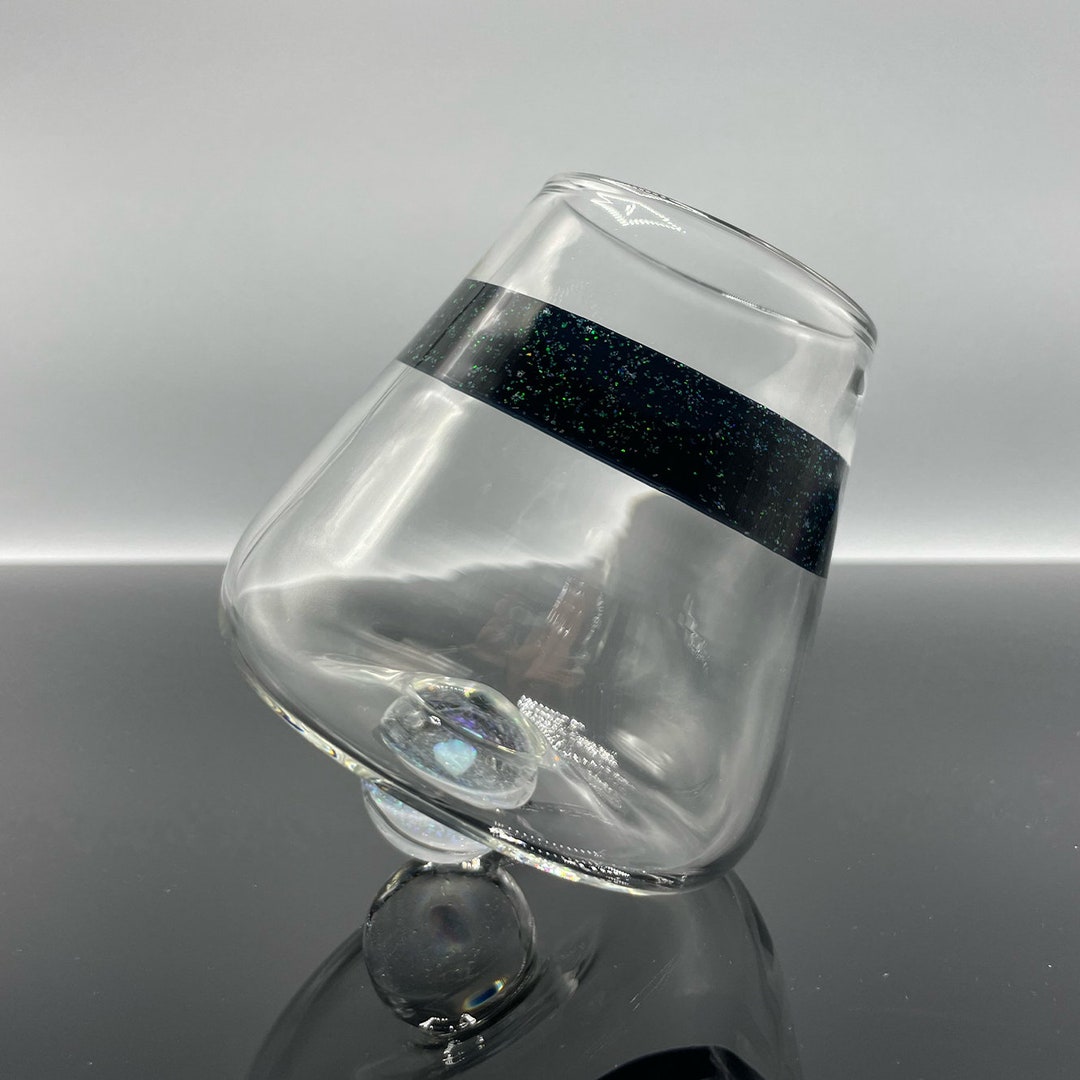 Handblown Crushed Opal Drinking Glass Aerating Wine Glass, Aerating ...