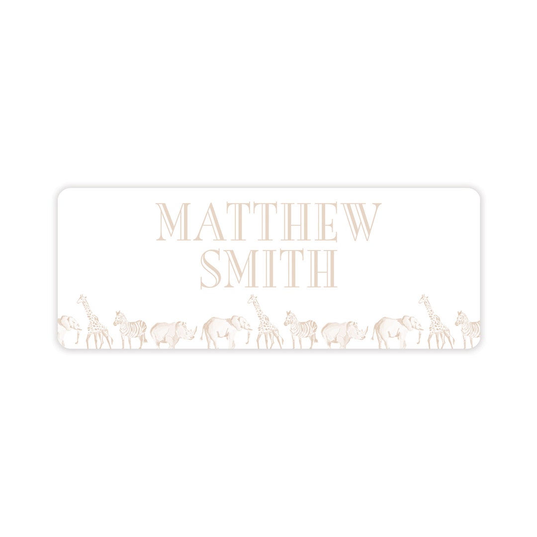 Safari Back to School Weatherproof Vinyl Labels | Children | Classroom ...