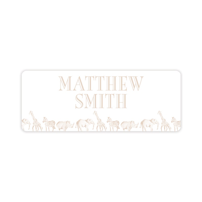 Safari Back to School Weatherproof Vinyl Labels | Children | Classroom ...
