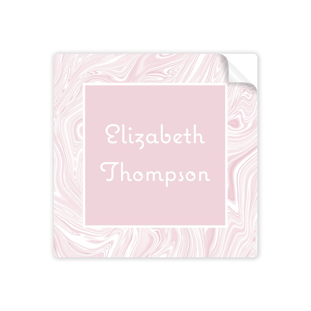 Pink Marble Sticker | Children | Watercolor | Tag | Presents | Adorable ...