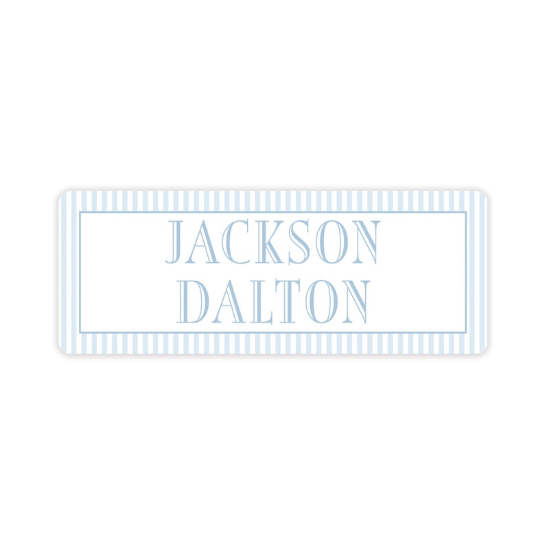 Striped Name Back to School Weatherproof Vinyl Labels | Children ...