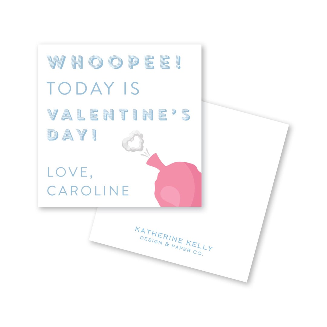Pink Whoopee Cushion Valentine's Day Tag | Printable Gift for Kids ...