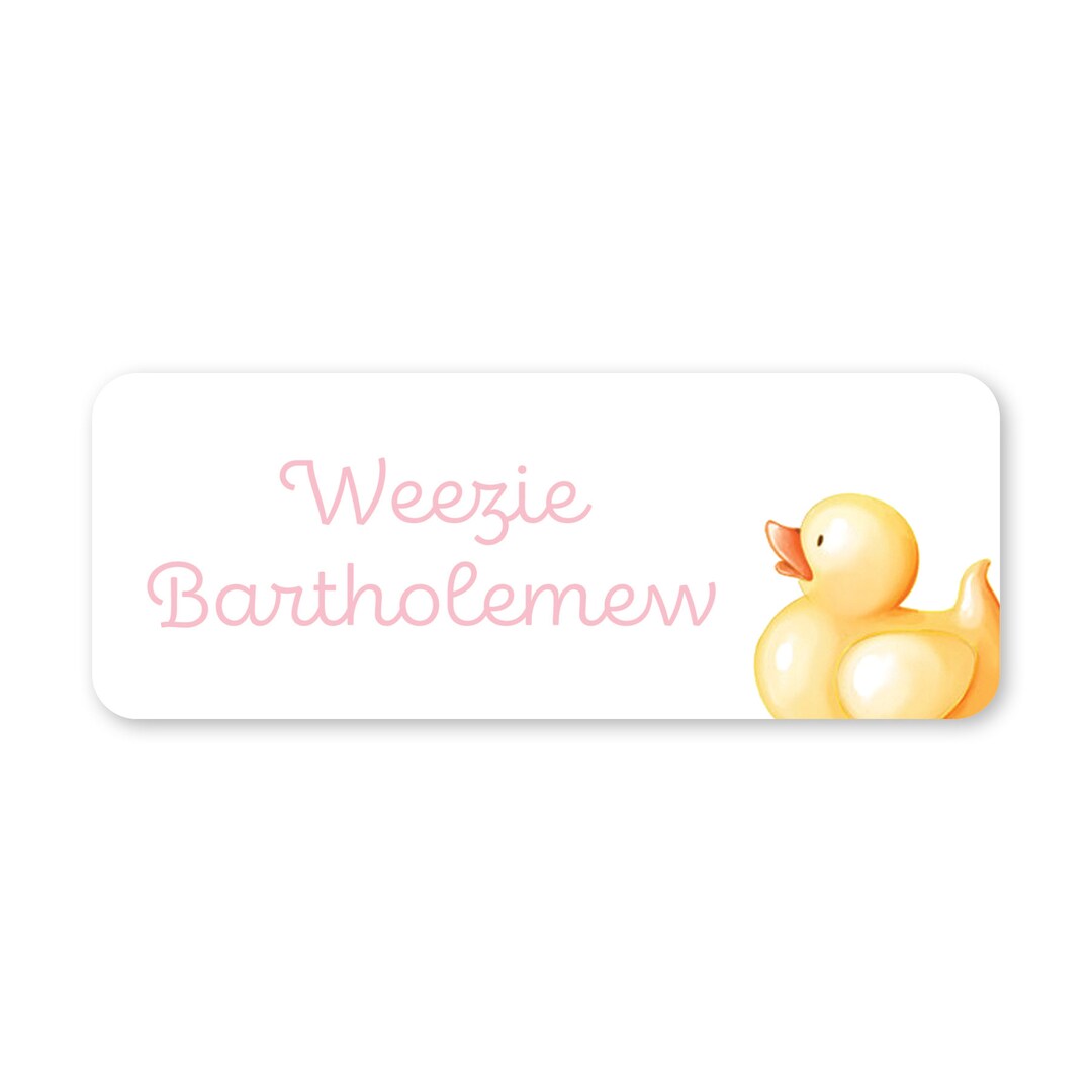 Rubber Ducky Back to School Weatherproof Vinyl Labels | Children ...