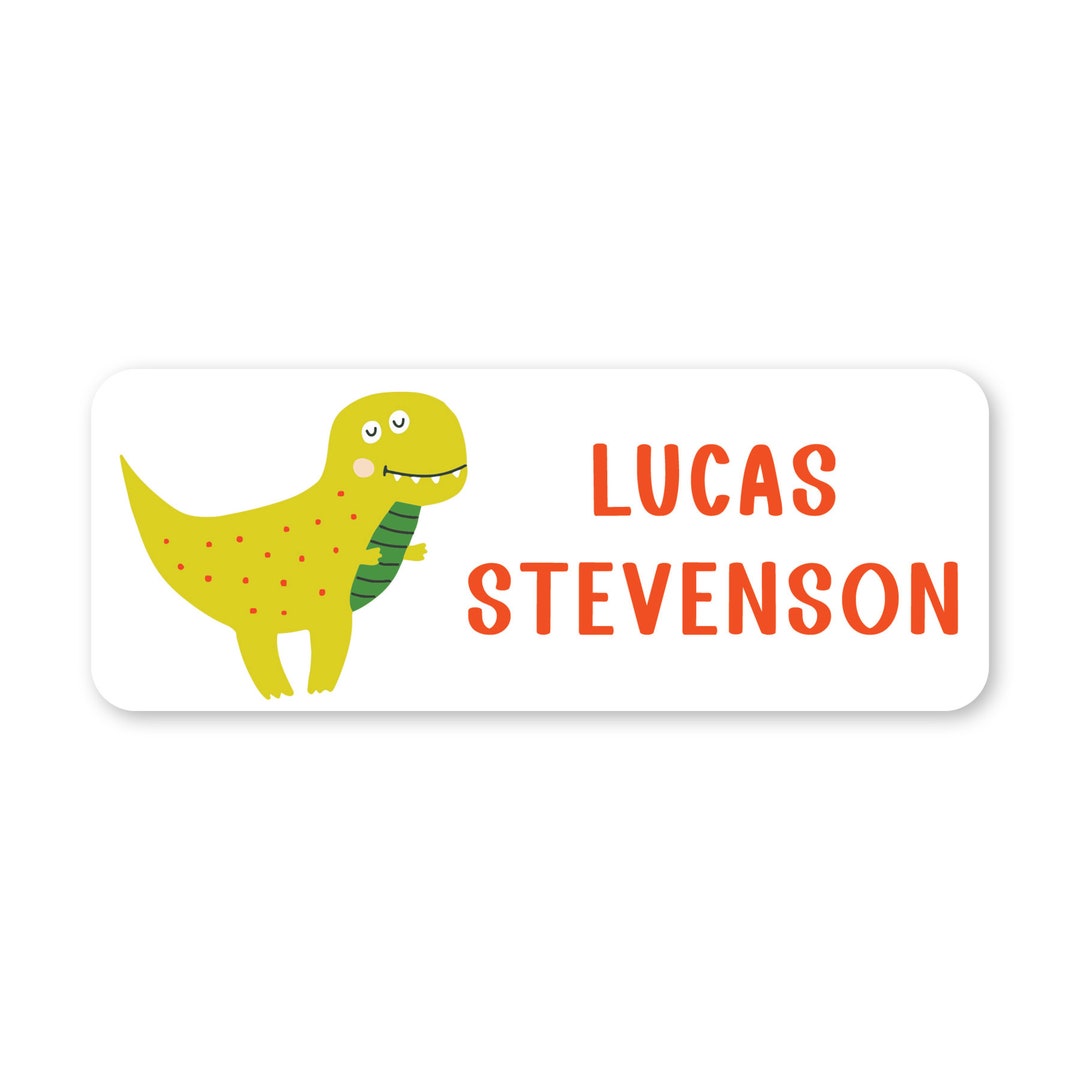 T-rex Dino Back to School Weatherproof Vinyl Labels | Children ...