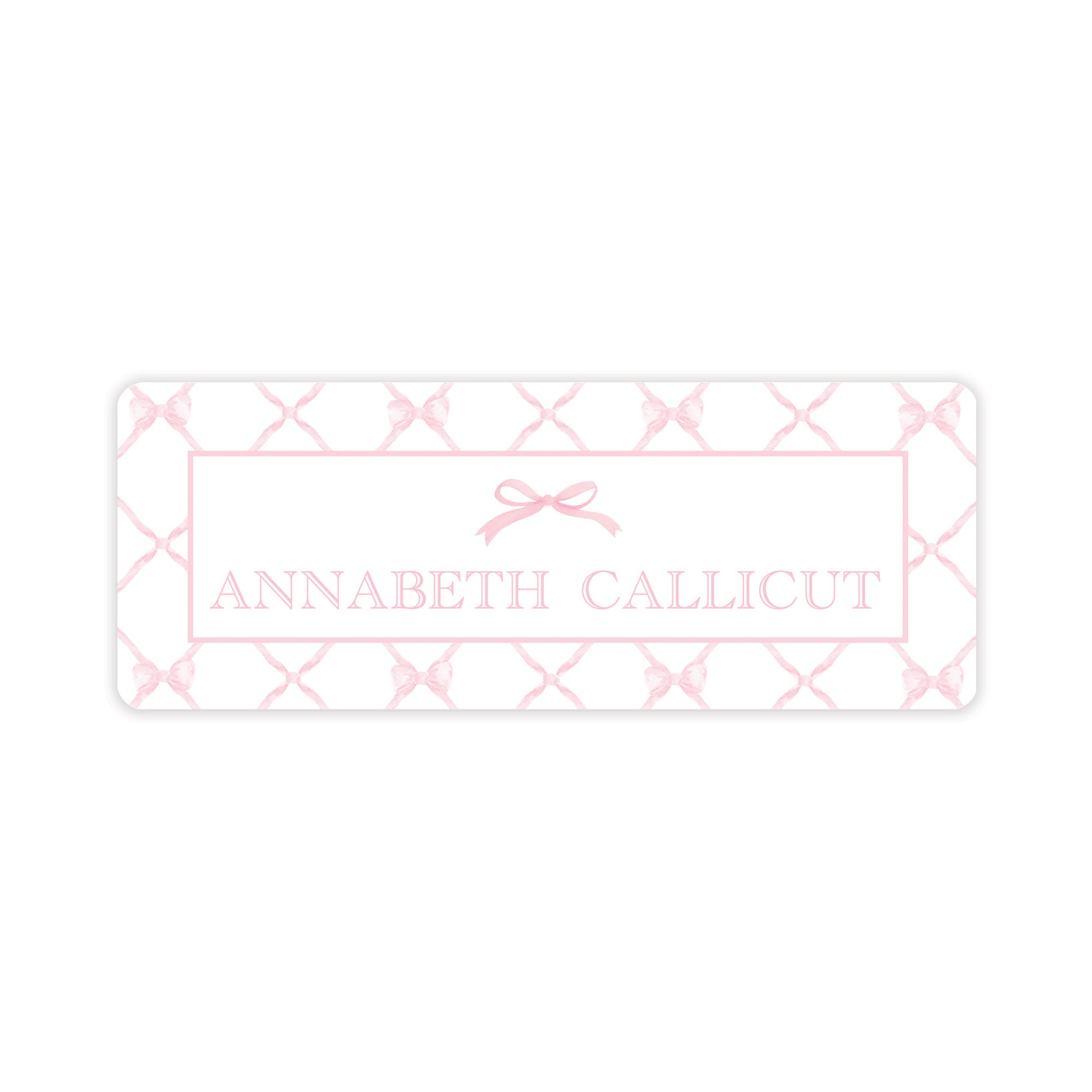 Pink Bow Back to School Weatherproof Vinyl Labels | Children ...