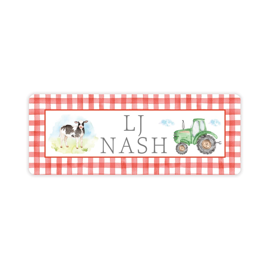Farm Back to School Weatherproof Vinyl Labels | Children | Classroom ...