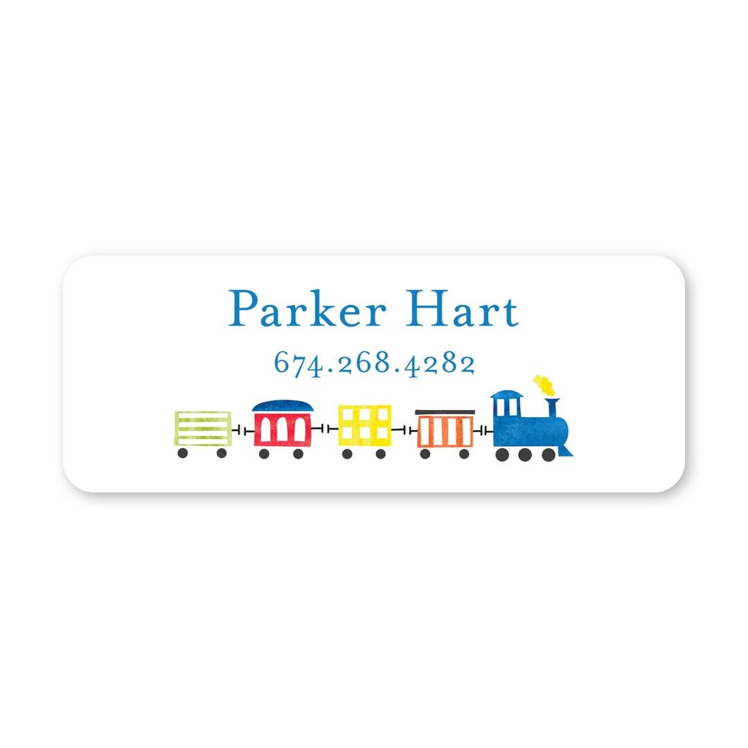 Choo Choo Train Back to School Weatherproof Vinyl Labels | Children ...
