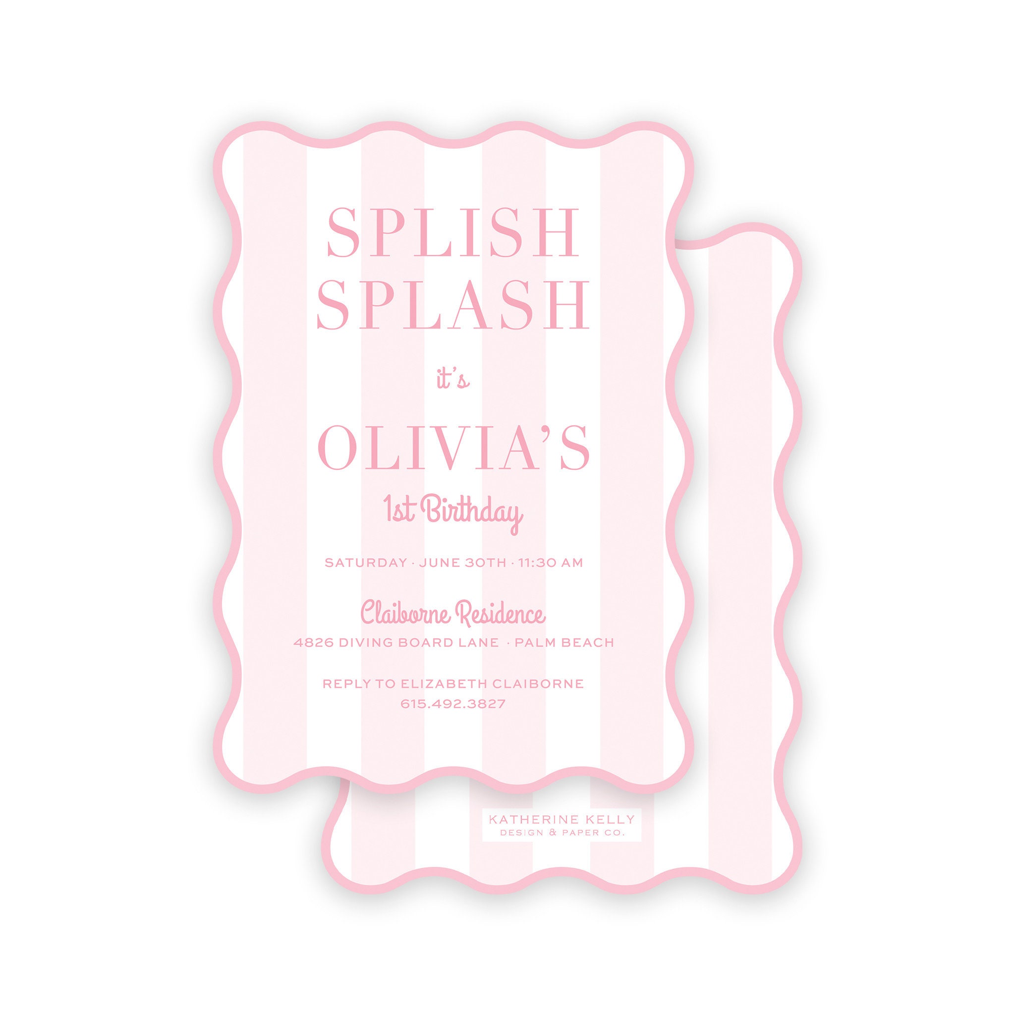 Summer Splish Splash | Pink | Adorable | Cabana | Stripe | Palm Beach ...