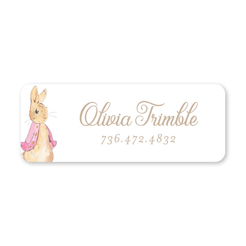 Peter Rabbit Back to School Weatherproof Vinyl Labels Children ...