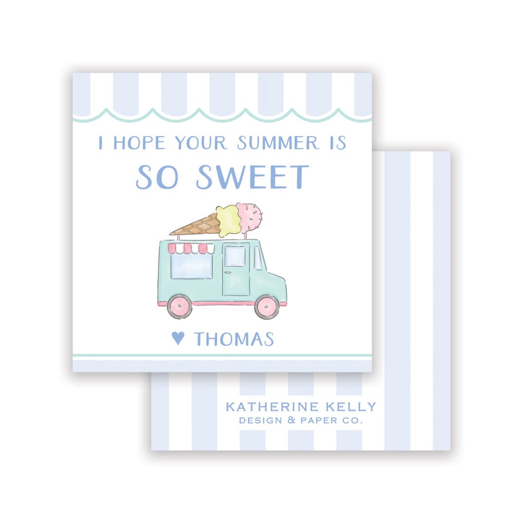 Ice Cream Truck End of Year Gift Tags | Children | Classroom | Summer ...