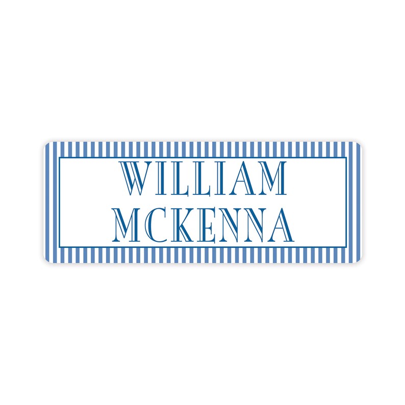 Striped Name Back to School Weatherproof Vinyl Labels | Children ...