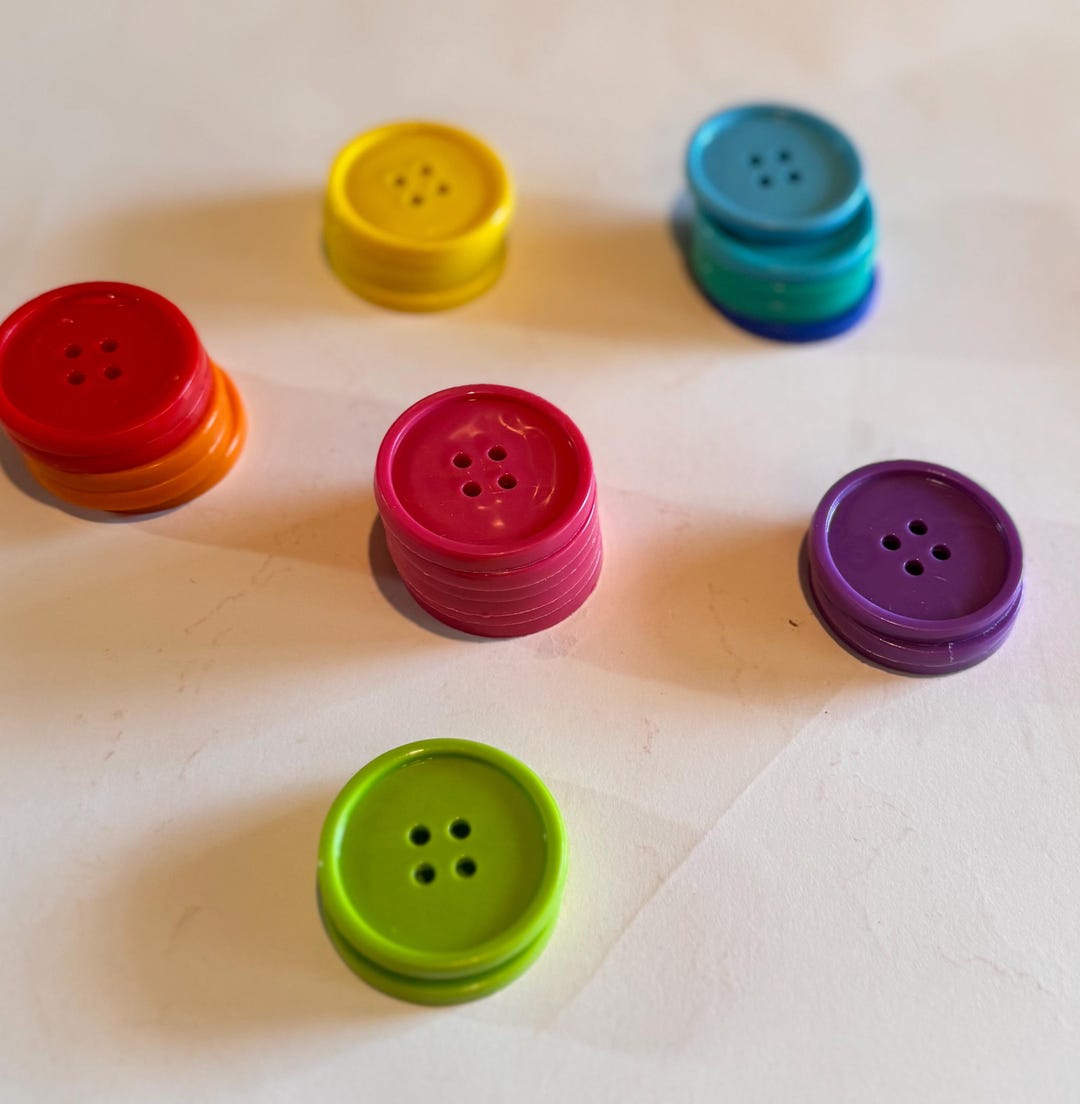 Large Craft Buttons / Your Choice of Color / 1.5 Inches / 4-hole - Etsy