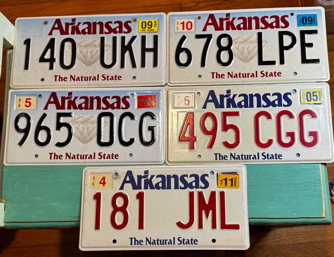 License Plate - Arkansas - Your Choice - Collecting - Crafting - Garage ...