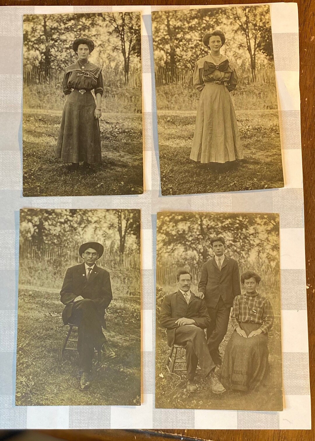 Lot of 4 Real Picture Postcards / 1910s Family Real Photo Postcards ...